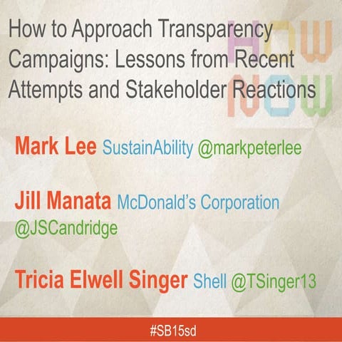 How to approach transparency campaigns lessons from recent attempts and stakeholder reactions | PPT