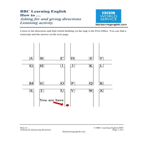 How to ask directions: practice | PDF