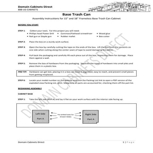 How To Assemble A Base Trash Can | PDF | Woodworking | Arts and Crafts