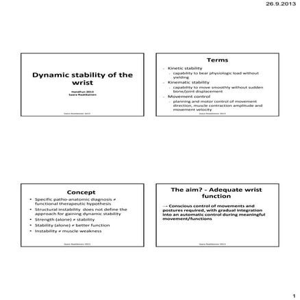 How to assess dynamic stability of the wrist | PDF