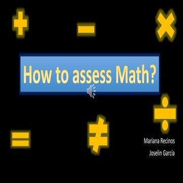 How to assess math | PPTX