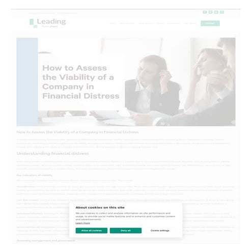 How to Assess the Viability of a Company in Financial Distress | PDF