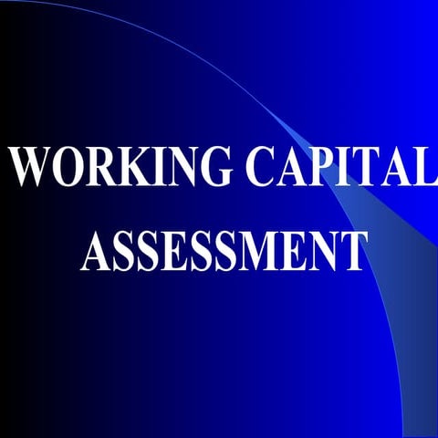 How to assess working capital requirement | PPT
