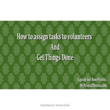 How to assign tasks to volunteers. | PPT