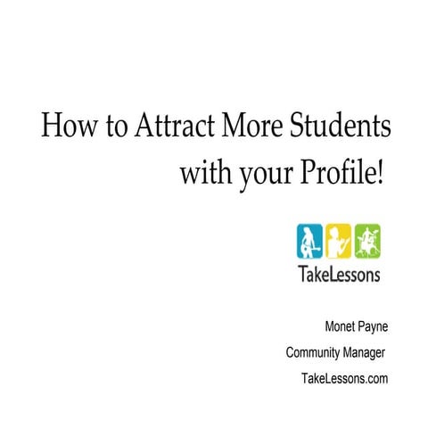 How to attract more students with your profile | PPT