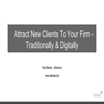 How To Attract New Clients To Your Firm | PPT