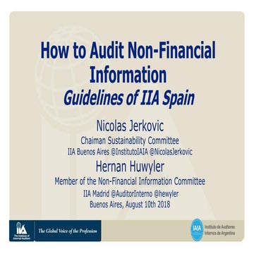 How to Audit Non Financial Information | PDF