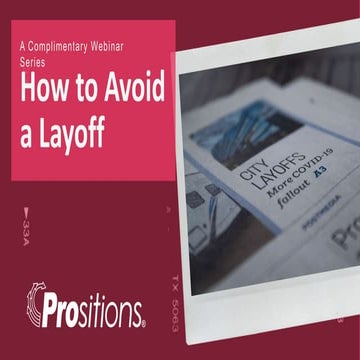How to Avoid a Layoff | PPTX | Resume Writing and Advice | Job Search