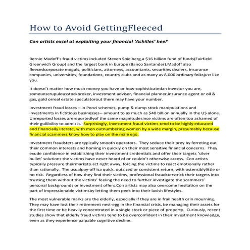 Ais Investment Fraud Pptx