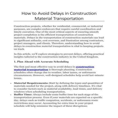 How to Avoid Delays in Construction Material Transportation.pdf