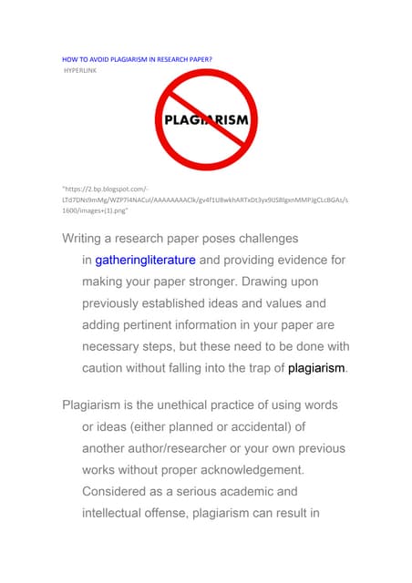 Plagiarism scavenger hunt | PDF