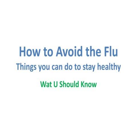 What You Can Do to Stop the Flu! - training.ppt