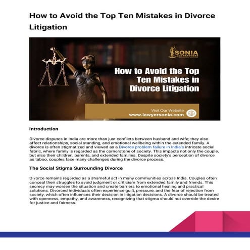 How to Avoid the Top Ten Mistakes in Divorce Litigation.docx