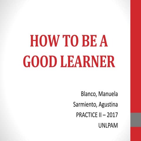 How to be a good learner | PPTX