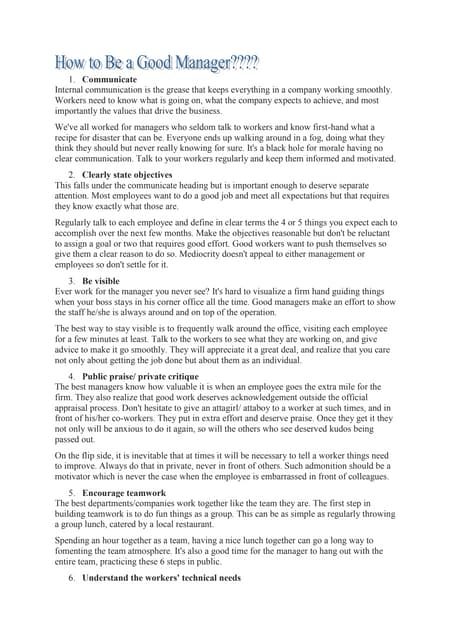 Leadership tips for first time managers | PPTX | Business ...