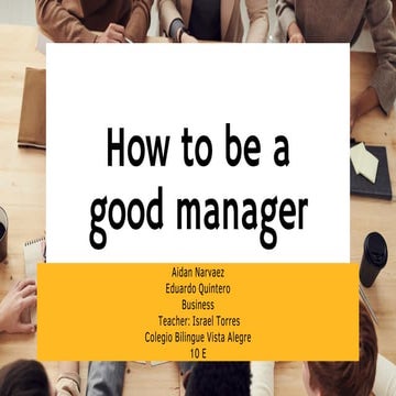 How to be a good manager.pdf | Executive Leadership & Management | Business