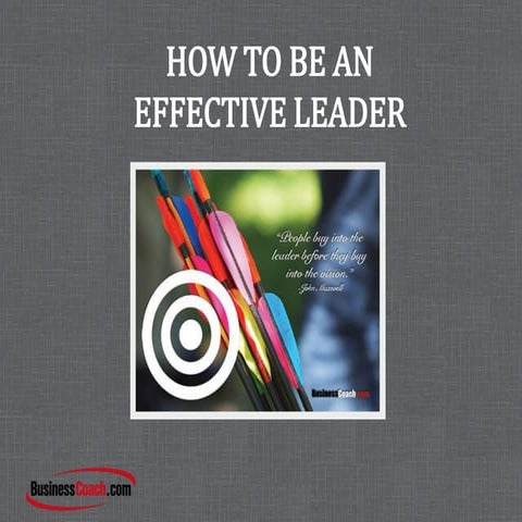 Effective leadership | PPTX