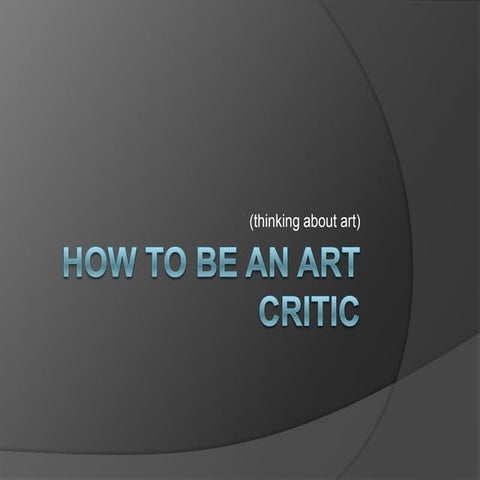 Art criticism | PPT