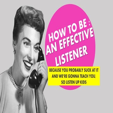 How to be an effective listener | PPT