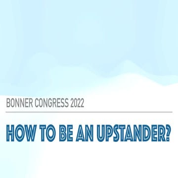 How to Be an Upstander | PDF