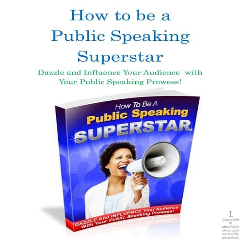 How to be a public speaking superstar | PPTX