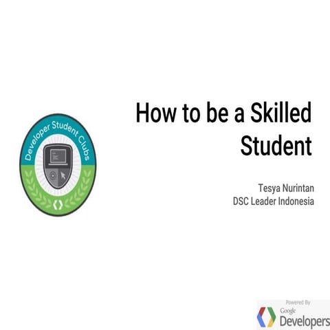 How to be a skilled student | PPT
