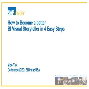 How to become a better BI Visual Storyteller in 4 easy steps | PDF