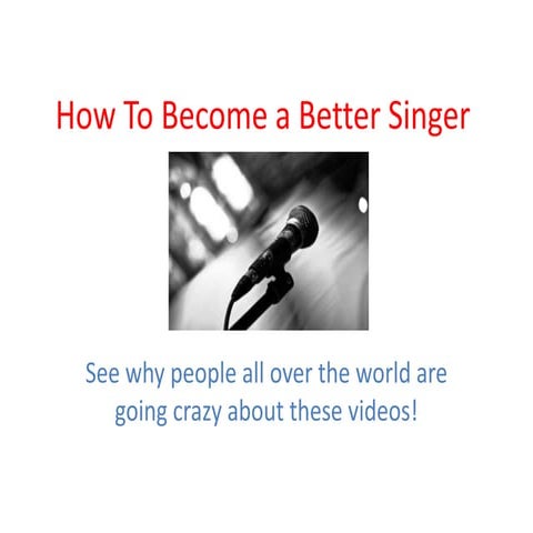 How do become a singer | PPTX