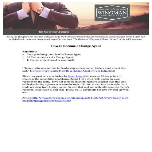 How to Become a Change Agent | PDF