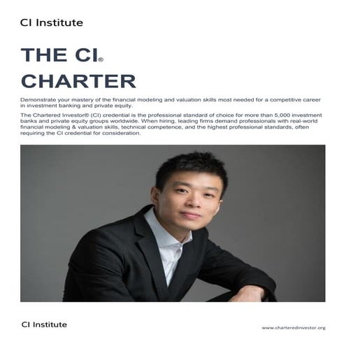 How to Become a CI™ Charterholder | PDF