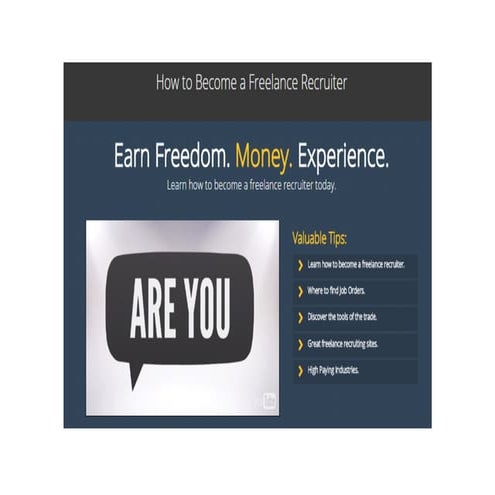 How to become a freelance recruiter | PDF