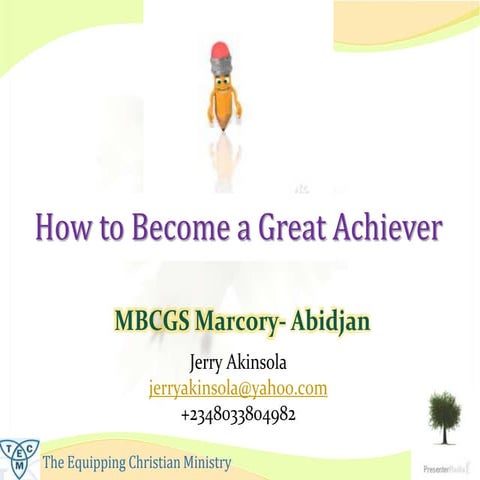How to Become an Achiever | PPTX
