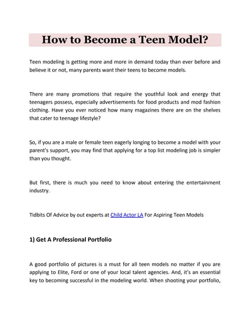 Child Actor La presentations