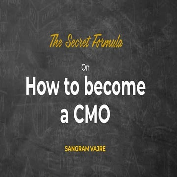 How To Become a CMO | PDF