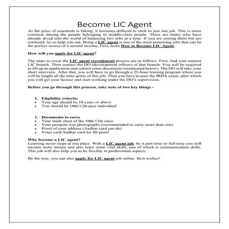 How to Become LIC Agent.pdf