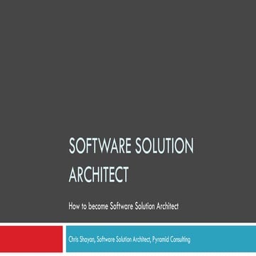 How to become solution architect | PPT