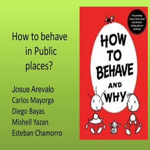 How to behave in public places? | PPTX
