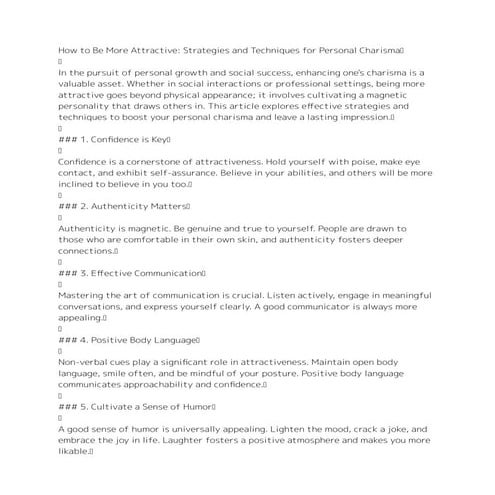 How to Be More Attractive.pdf | Career Advice | Careers