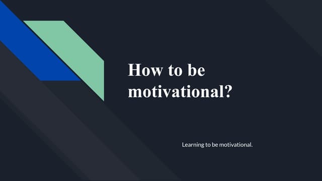Motivational | PDF