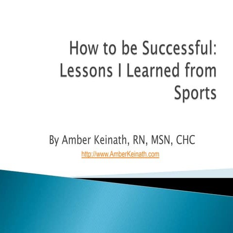 How to be Successful: Lessons from Sports | PPTX