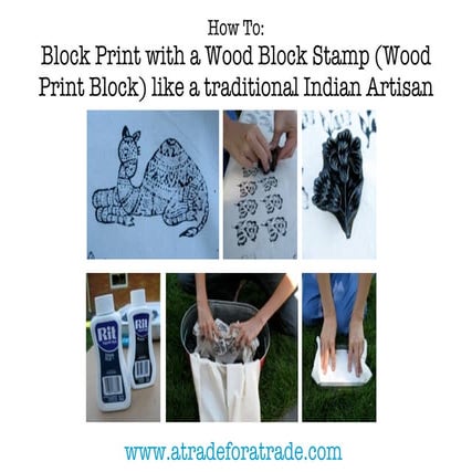 How to block print with a wood block stamp (wood print block) like a ...