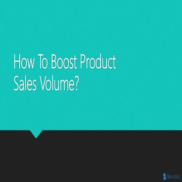 How to boost product sales | PPT
