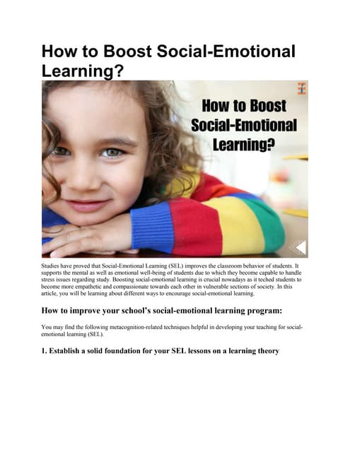 Social and emotional learning | PPTX