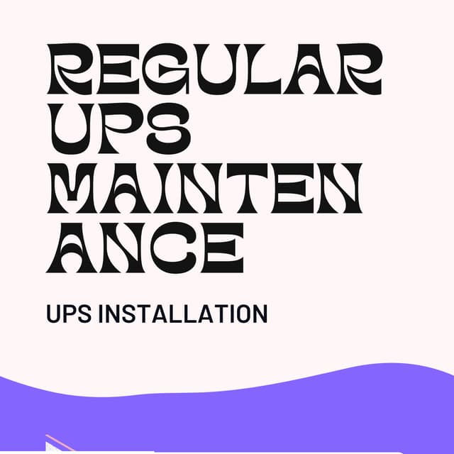 Regular UPS Maintenance and maximize ups lifespan | PDF