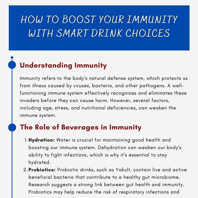 How to Boost Your Immunity with Smart Drink Choices | PDF