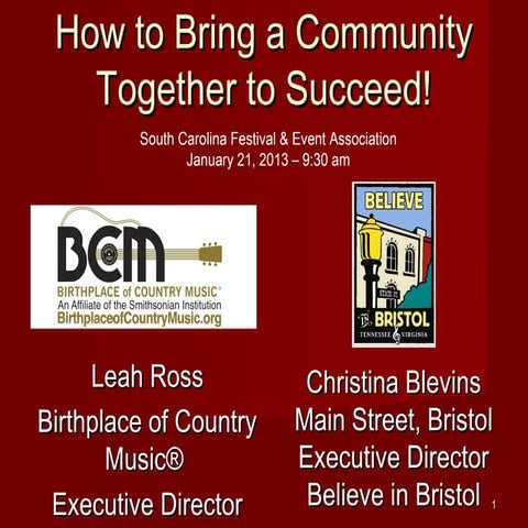 How to bring a community together presentation | PPT
