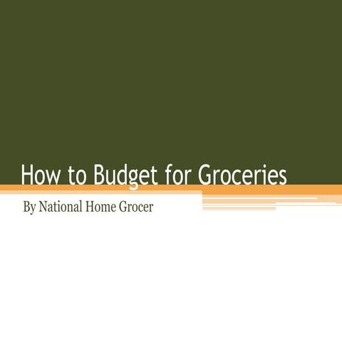 How to Budget for Groceries | PPT