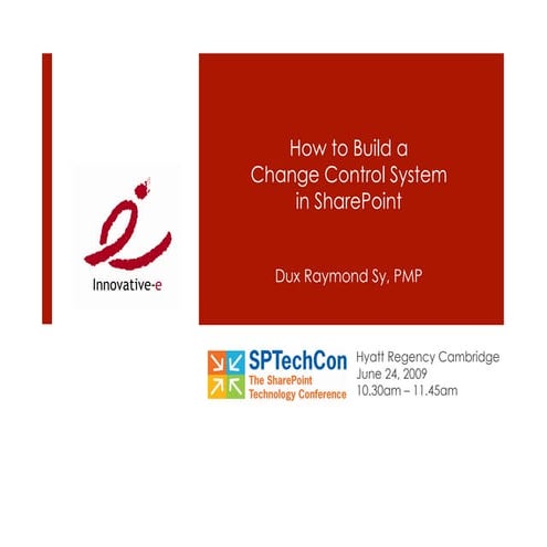 How To Build A Change Control System with SharePoint | PDF