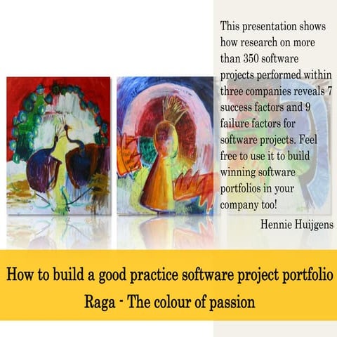 How to build a good practice software project portfolio webversion ...