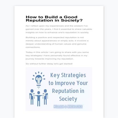 How to build a good reputation in society.pdf